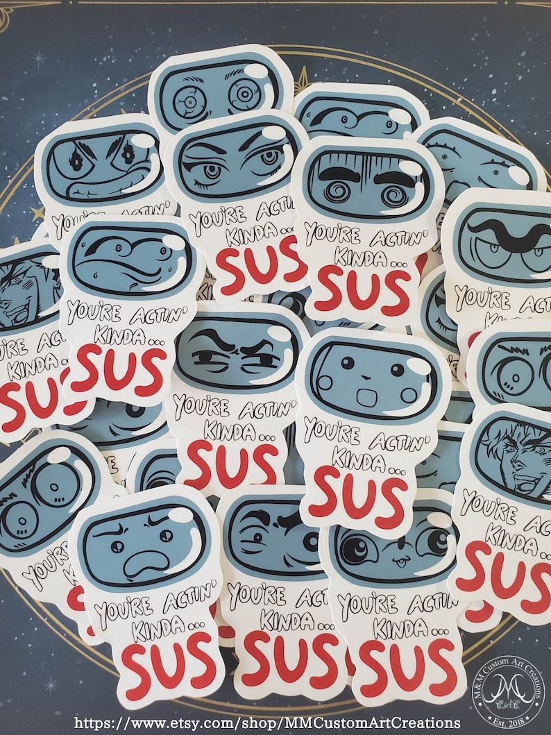 Among Us Stickers High-quality Imposter and Crewmate Vinyl - Etsy