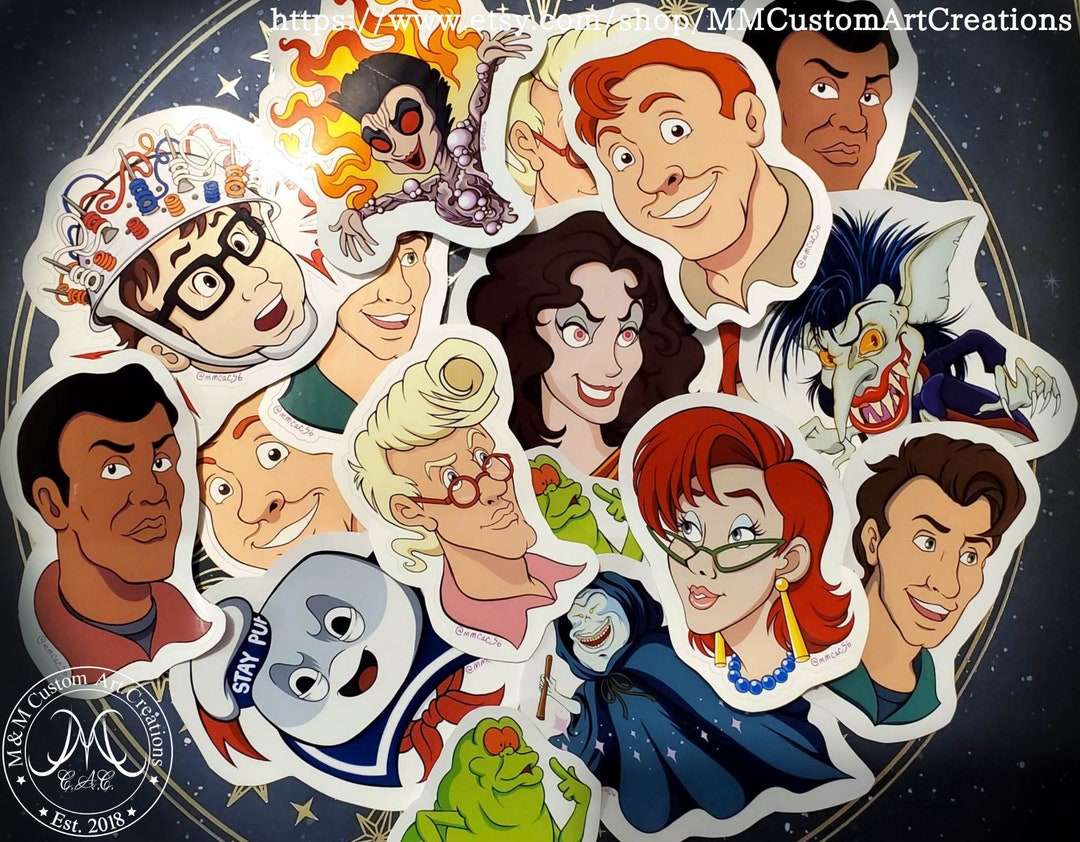 Real Ghostbusters Stickers Set Vintage Cartoon Stickers 80s Nostalgia ...