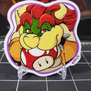 Bowser Sticker Set 9 Super Mario Bros Stickers Glossy Vinyl Decals King ...