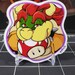 Bowser Sticker Set 9 Super Mario Bros Stickers Glossy Vinyl Decals King ...