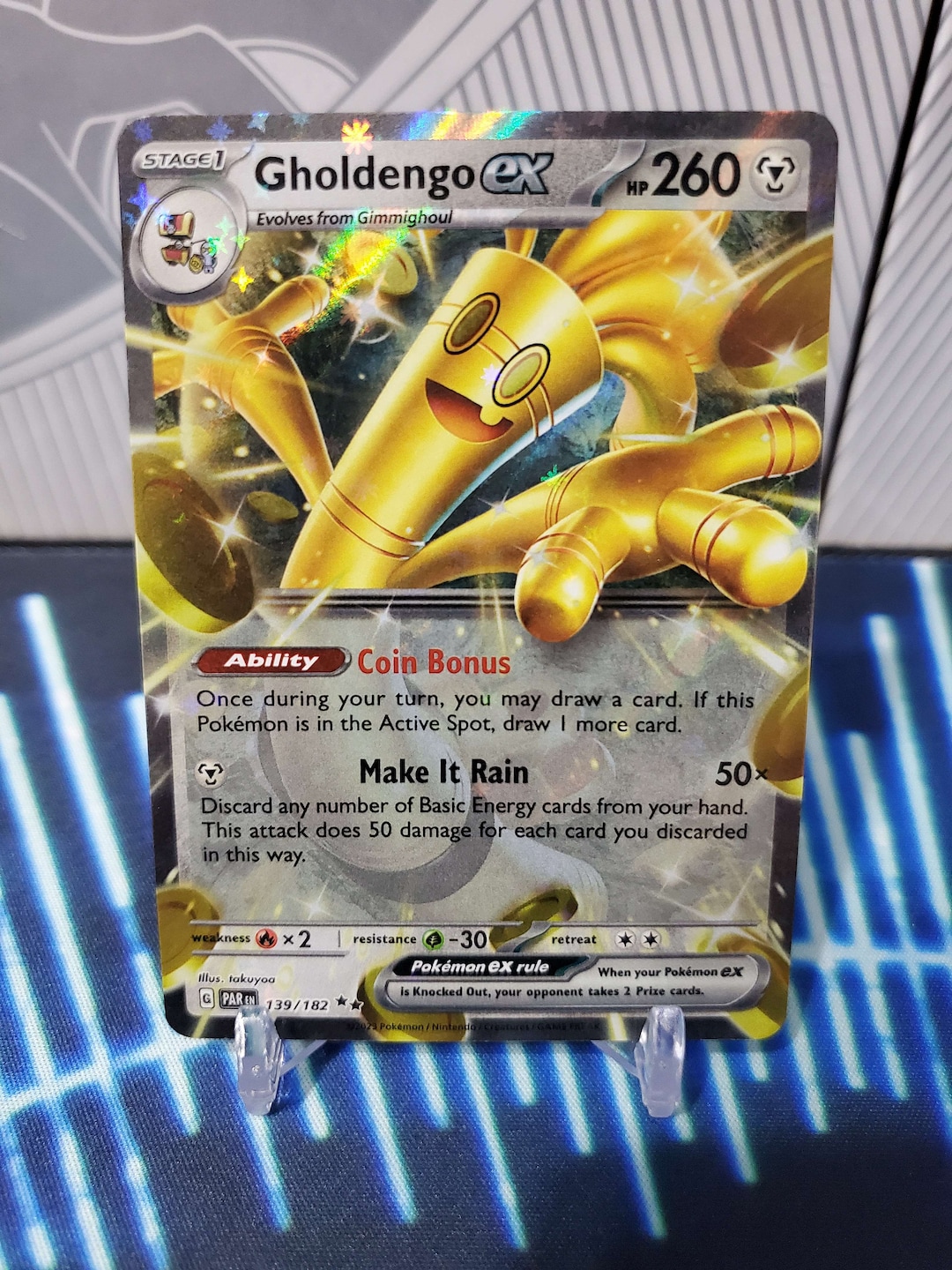 Pokemon TCG Gholdengo EX 139/182 Double Rare From Paradox Rift - Etsy ...