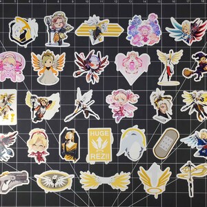Overwatch 2 Mercy Hero Spray's Sticker Set 29 High Quality Glossy Vinyl ...