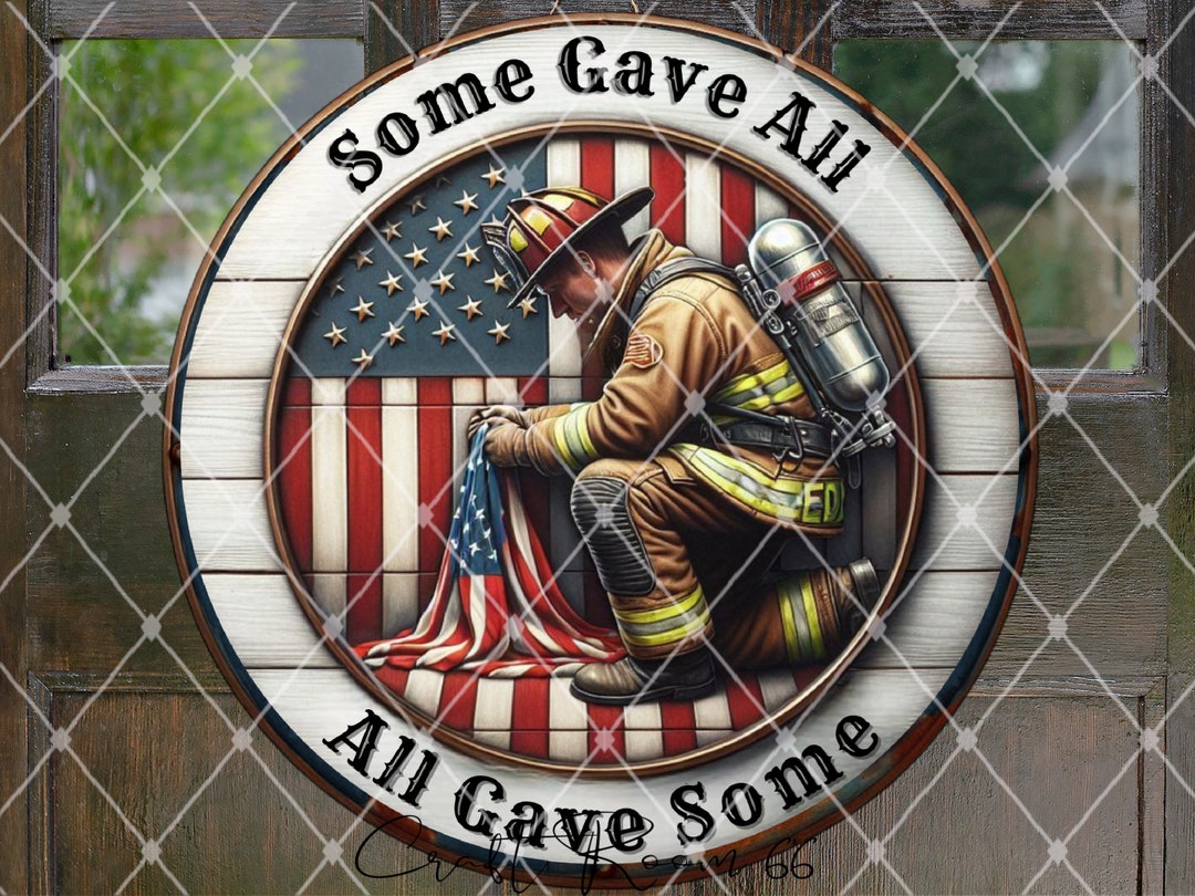 All Gave Some Some Gave All Welcome Wood Door Signinside-outside Door ...