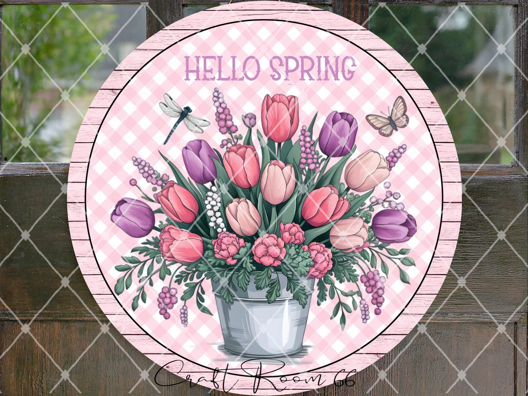 Welcome Spring Front Door Sign|indoor-outdoor|porch Decor| Floral Decor ...