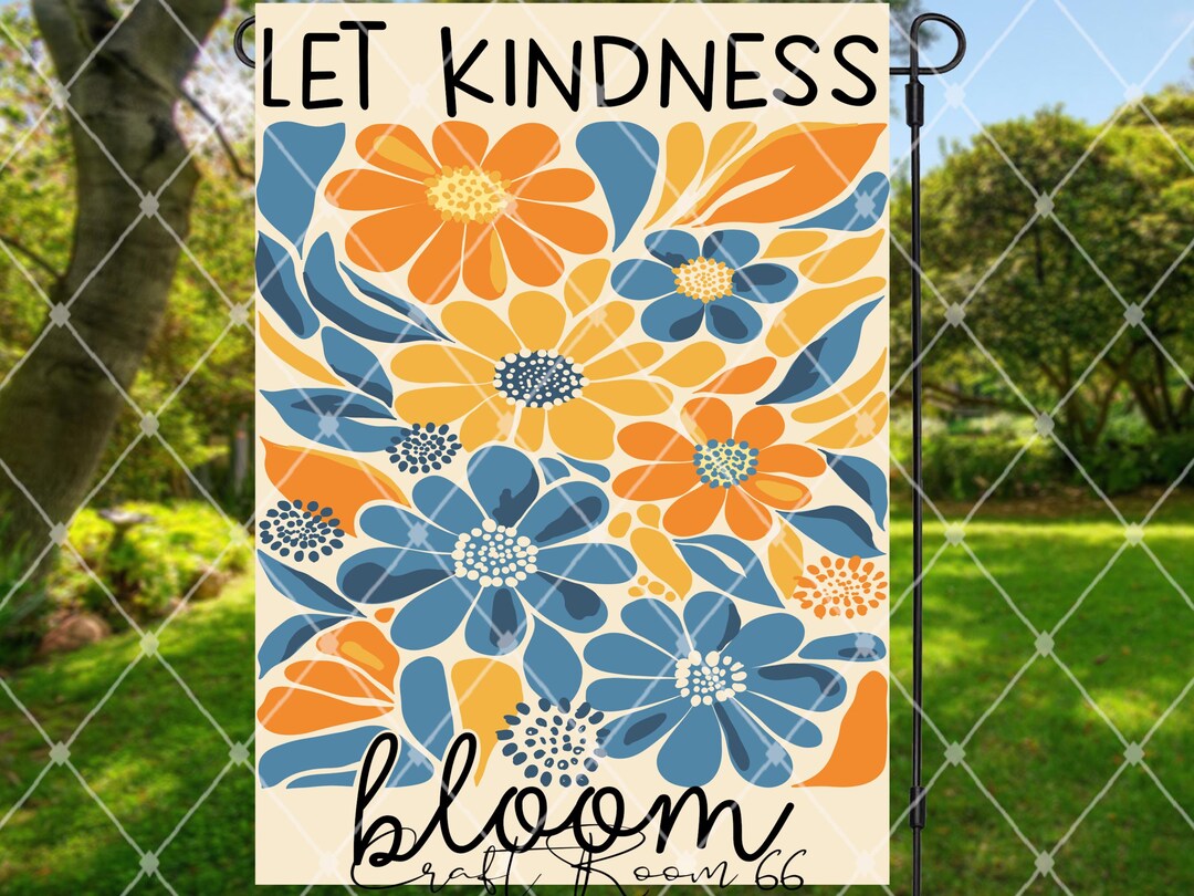 Let Kindness Bloom Decorative Garden Flag|tree|garden Decor|yard Art ...