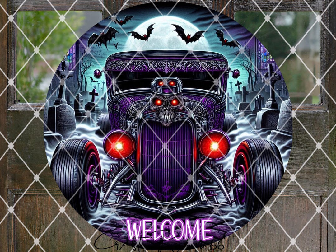 Halloween Goth Wooden Door Signhalloween Decordoorartspooky Season ...