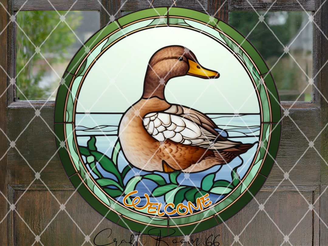 Welcome Duck Wood Door Signfront Door Signdoor Art Indoor-outdoor ...