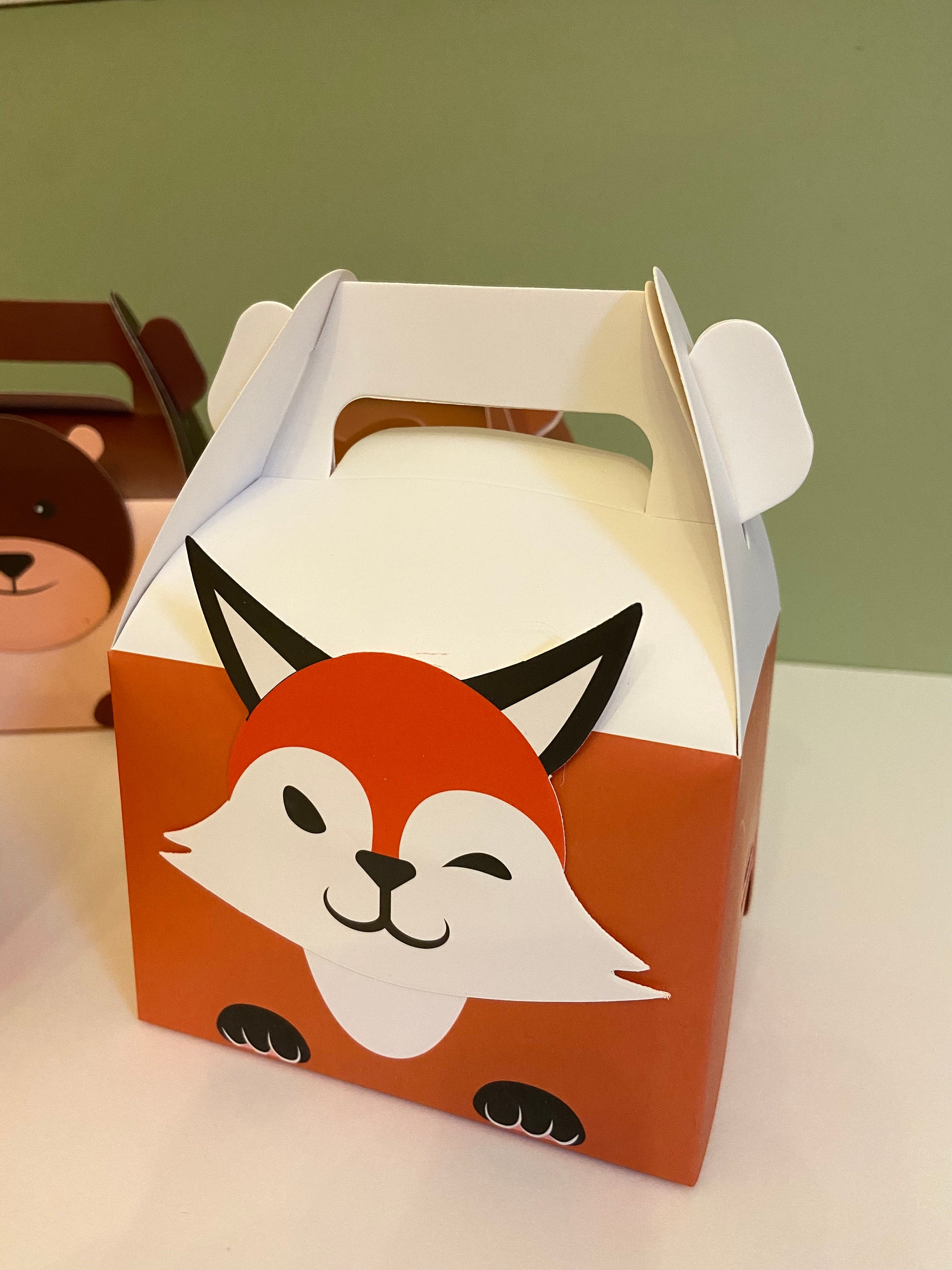 Set of 6 Safari Animal Party Boxes, Animal Party Lunch Boxes, Animal ...