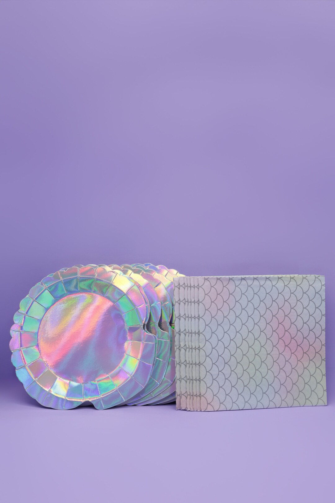 Mermaid Paper Plates, Mermaid Tissues, Iridescent Sea Shell Shaped ...