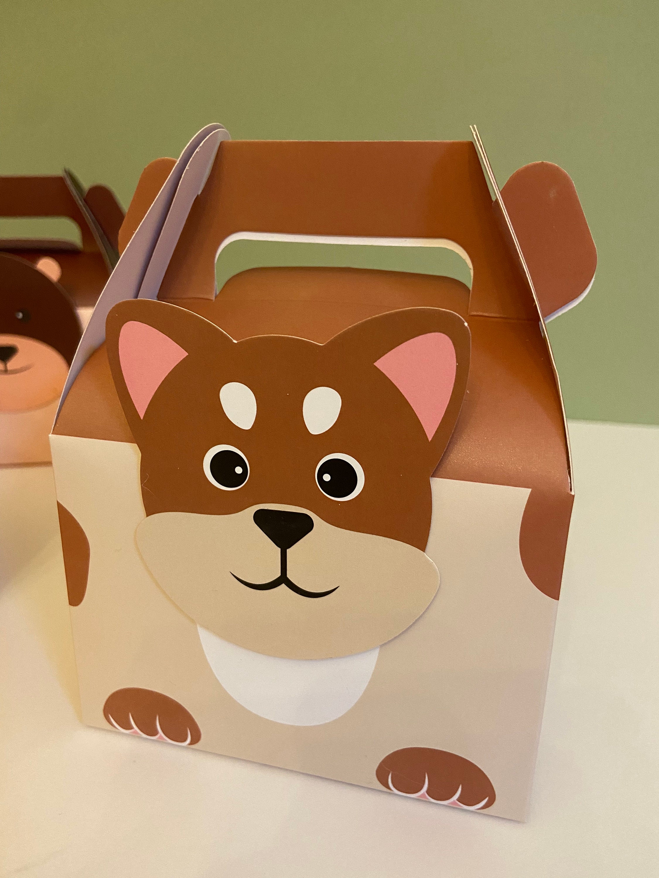 Set of 6 Safari Animal Party Boxes, Animal Party Lunch Boxes, Animal ...