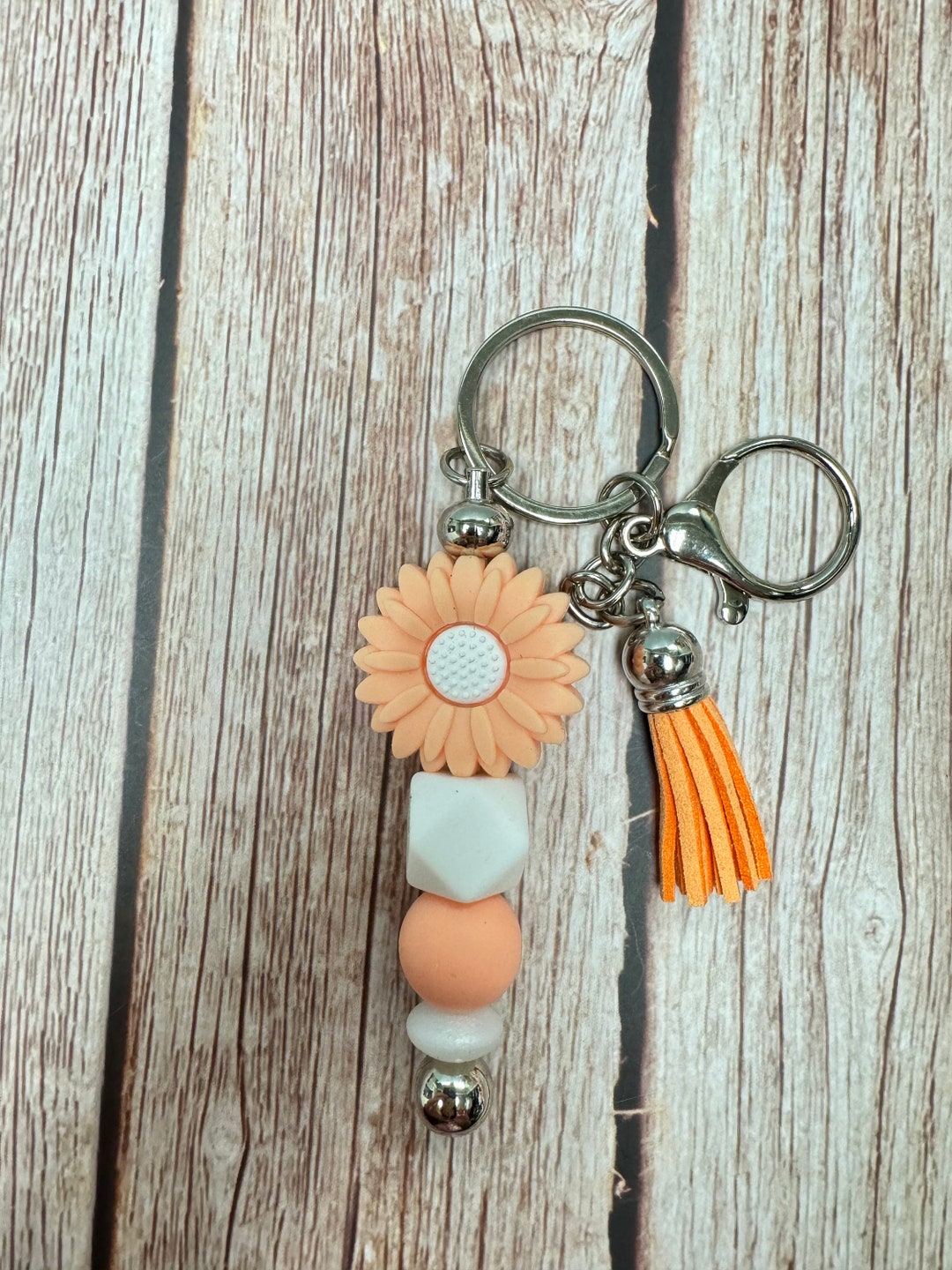 Grow Through What You Go Through Keychain Inspirational Silicone Bead ...