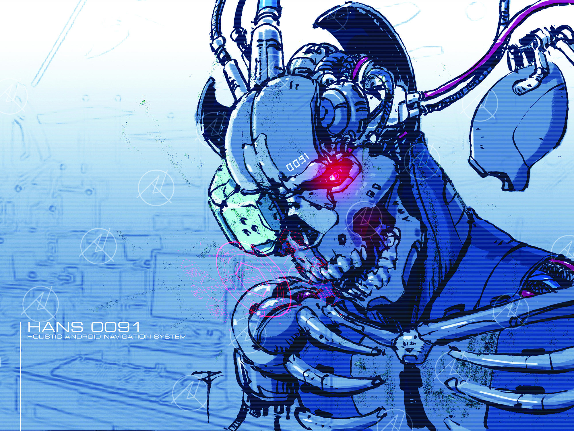 Cyborg Manga Drawings