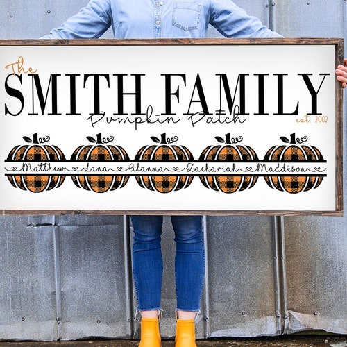 Personalized Pumpkin Patch Sign Custom Pumpkin Farm Rustic | Etsy