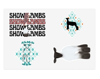 Show Lamb Die-cut Sticker Livestock Sticker Show Livestock Sticker Show ...
