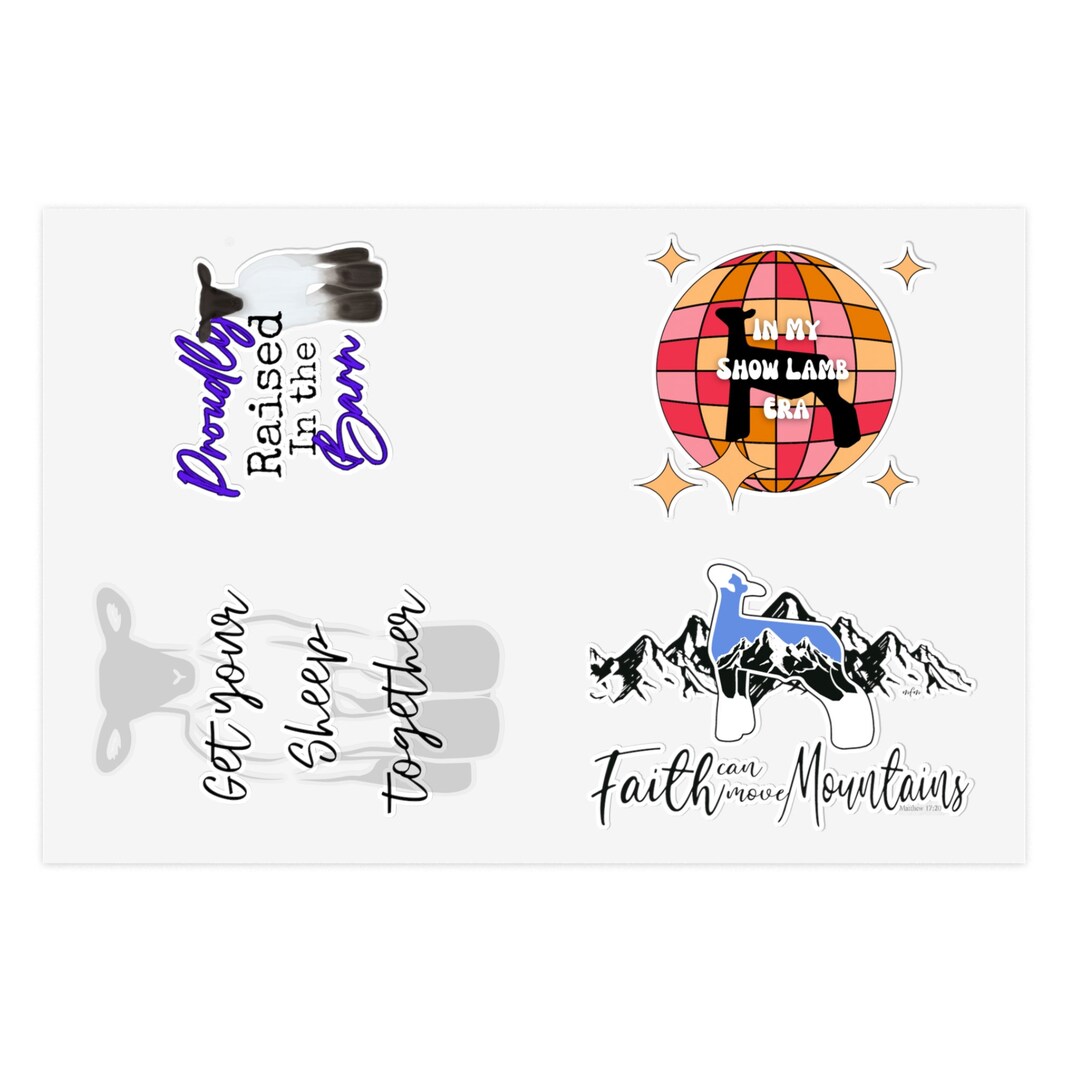 Show Lamb Sticker Sheet 2 - Etsy