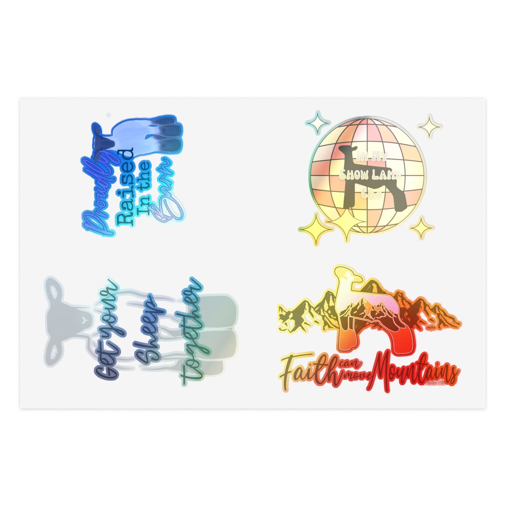 Show Lamb Sticker Sheet 2 - Etsy