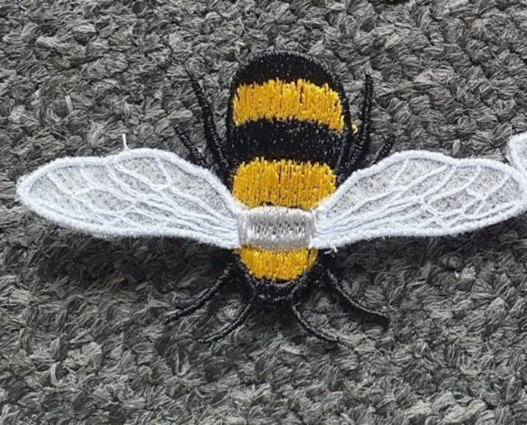 Bumble Bee Embellishment Embroidered FSL Freestanding Lace - Etsy