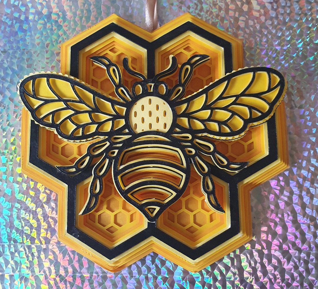 Mandala-bee 9 Layers Svgs Honeycomb Svg - Etsy
