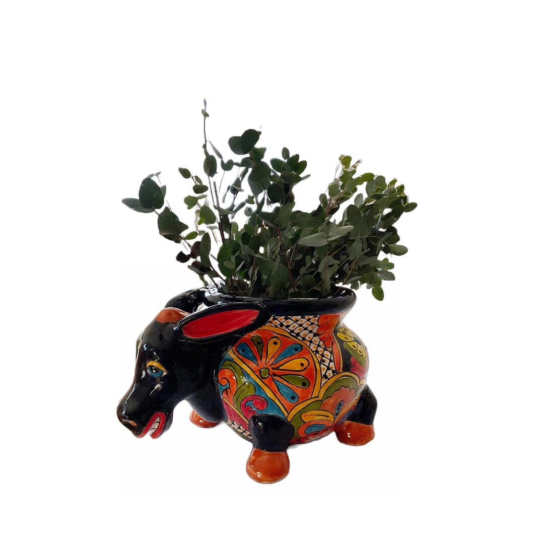Talavera Donkey Pot. - Etsy