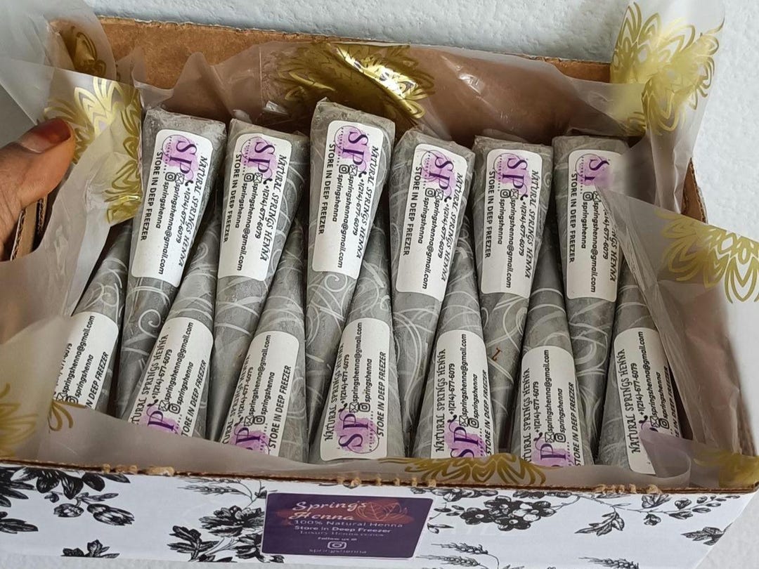 Organic Bridal Henna Cone: Natural Red-maroon Stain -packs - Etsy