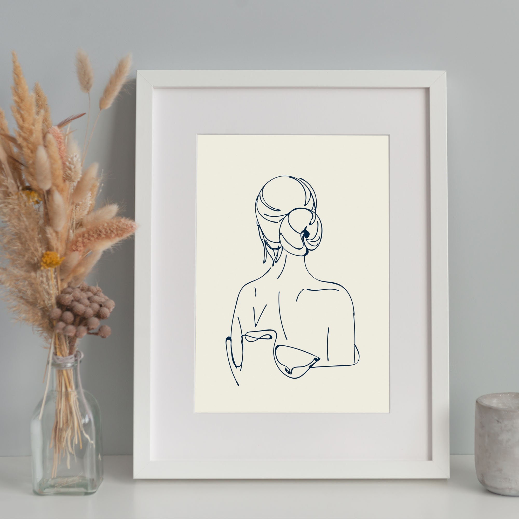 PRINTABLE Pencil Drawings | Woman Line Drawing | Wall Decor Drawing ...
