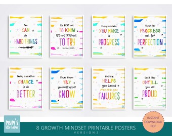 Growth Mindset Printable Notes for the Classroom - Etsy