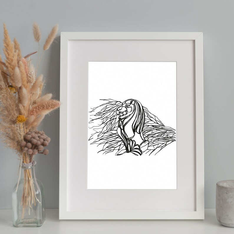 Singapore, Merlion, A4 Digital Art, Travel Poster, Hand Drawn Instant ...