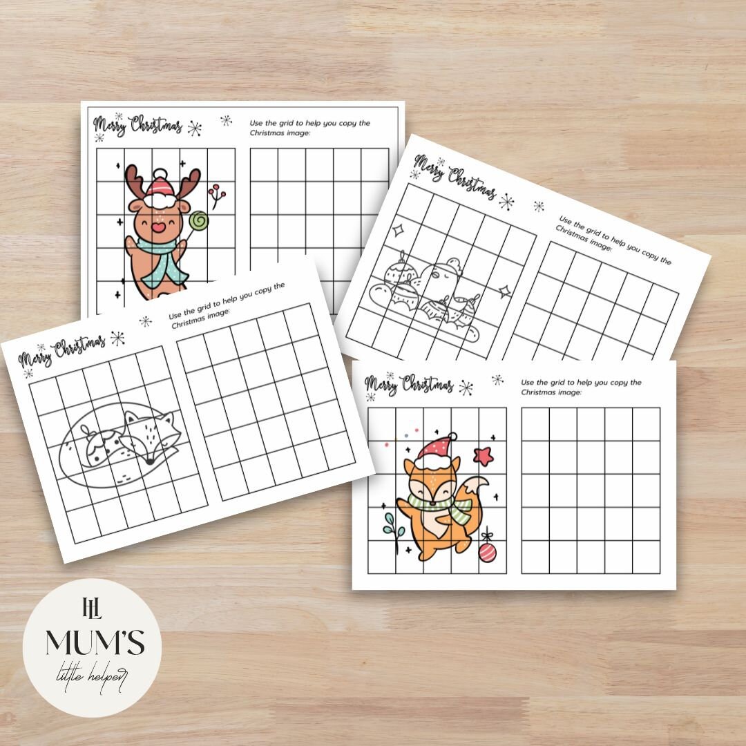 Children Activity Pages for Kids, Christmas Printable Learn to Draw ...
