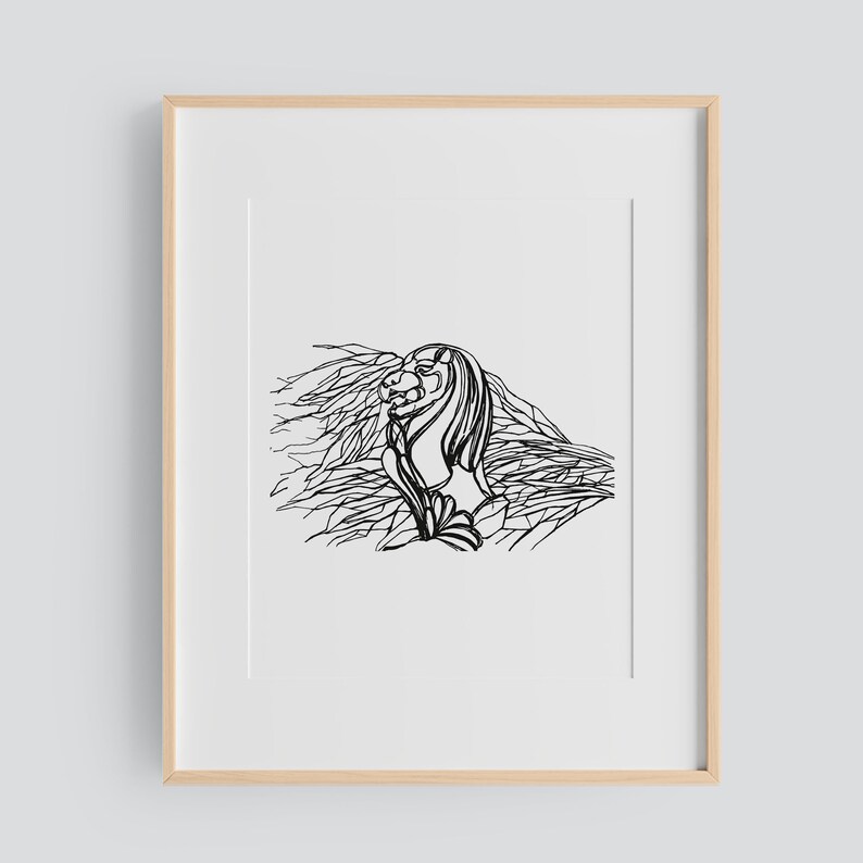 Singapore, Merlion, A4 Digital Art, Travel Poster, Hand Drawn Instant ...
