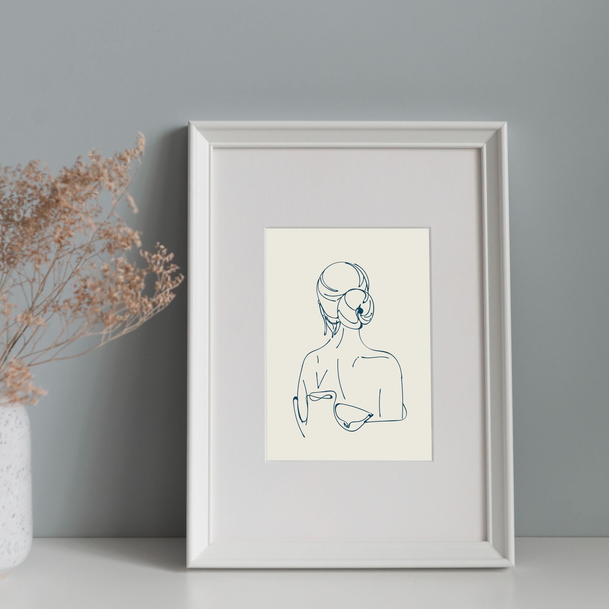 PRINTABLE Pencil Drawings | Woman Line Drawing | Wall Decor Drawing ...