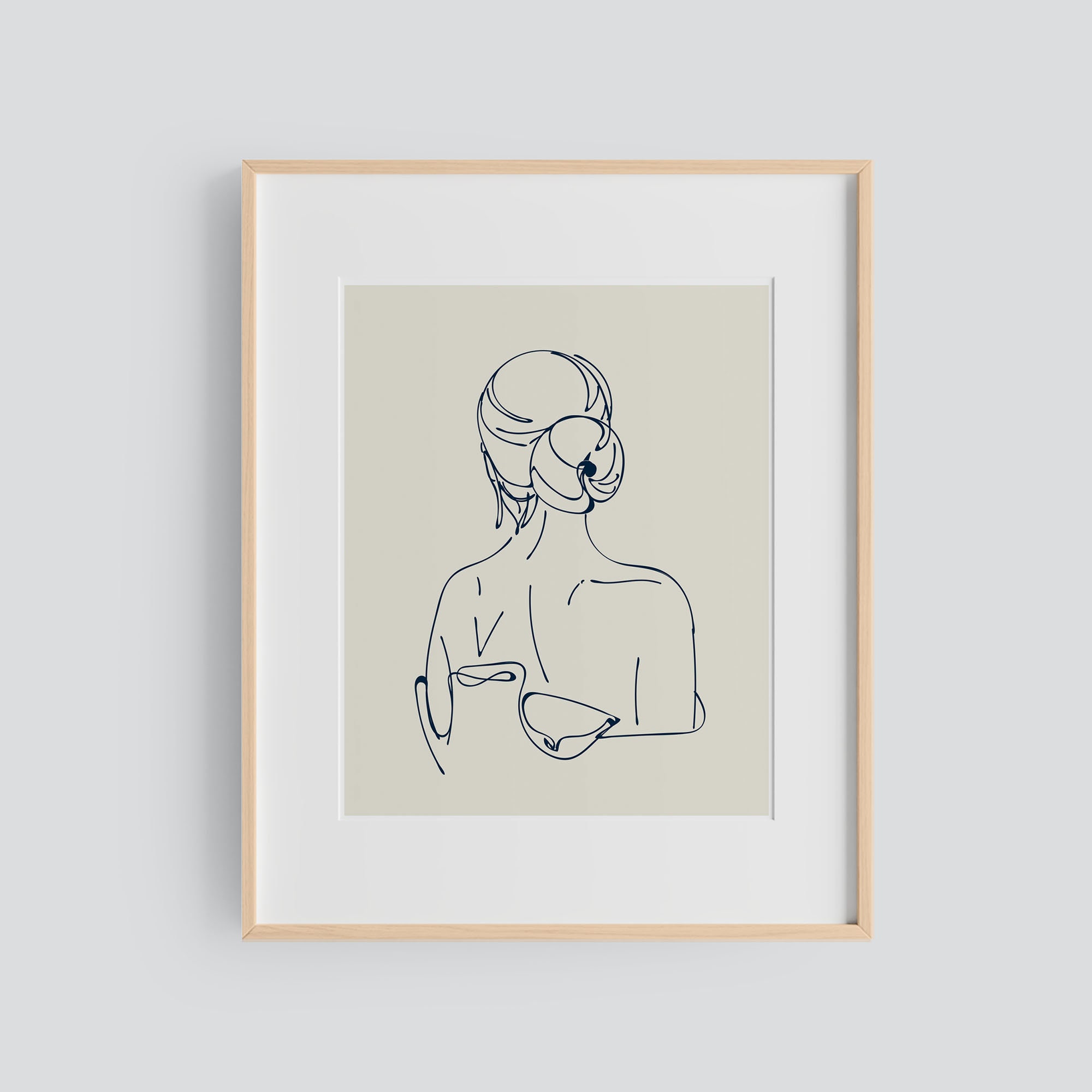 PRINTABLE Pencil Drawings | Woman Line Drawing | Wall Decor Drawing ...