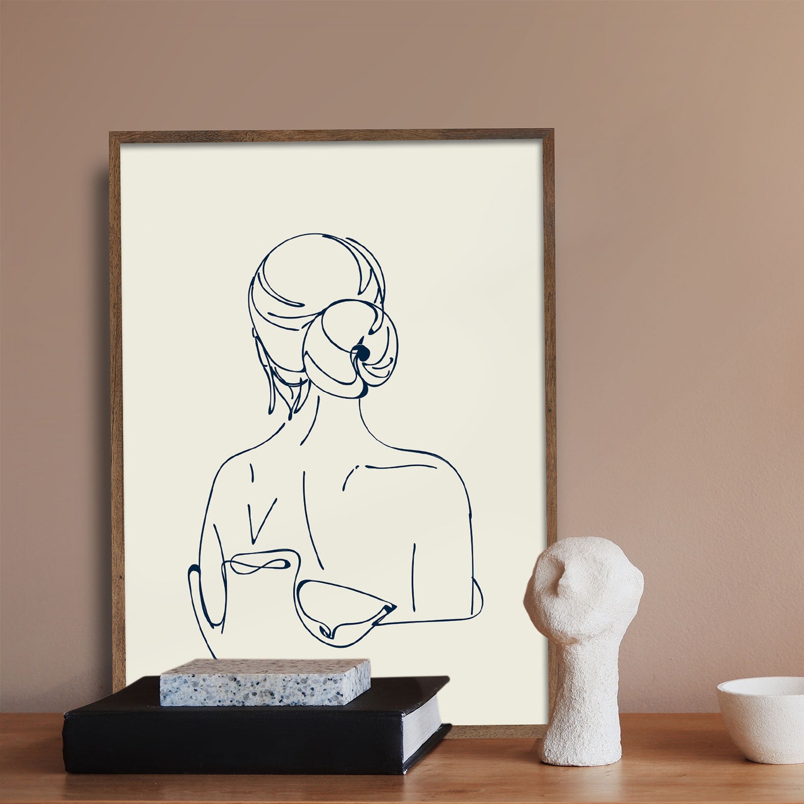 PRINTABLE Pencil Drawings | Woman Line Drawing | Wall Decor Drawing ...