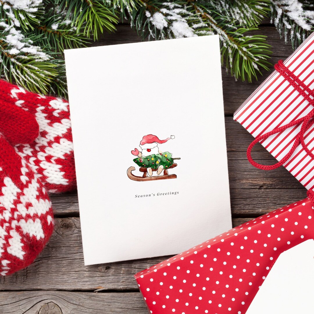 Printable Christmas Card, Digital Download Print at Home 5 X 7 on A4 - Etsy