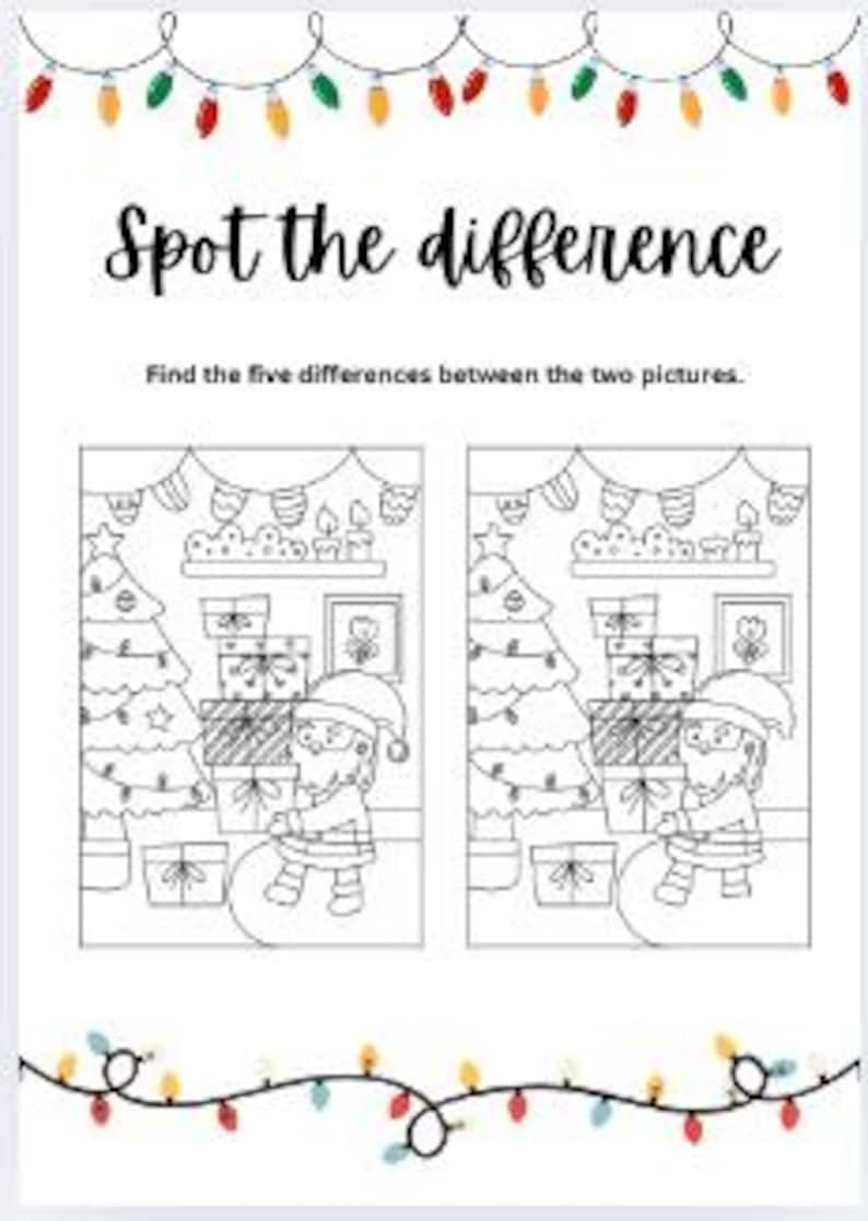 Christmas Printable Activity Sheets | Wordsearch, Dot to Dot, Spot the ...