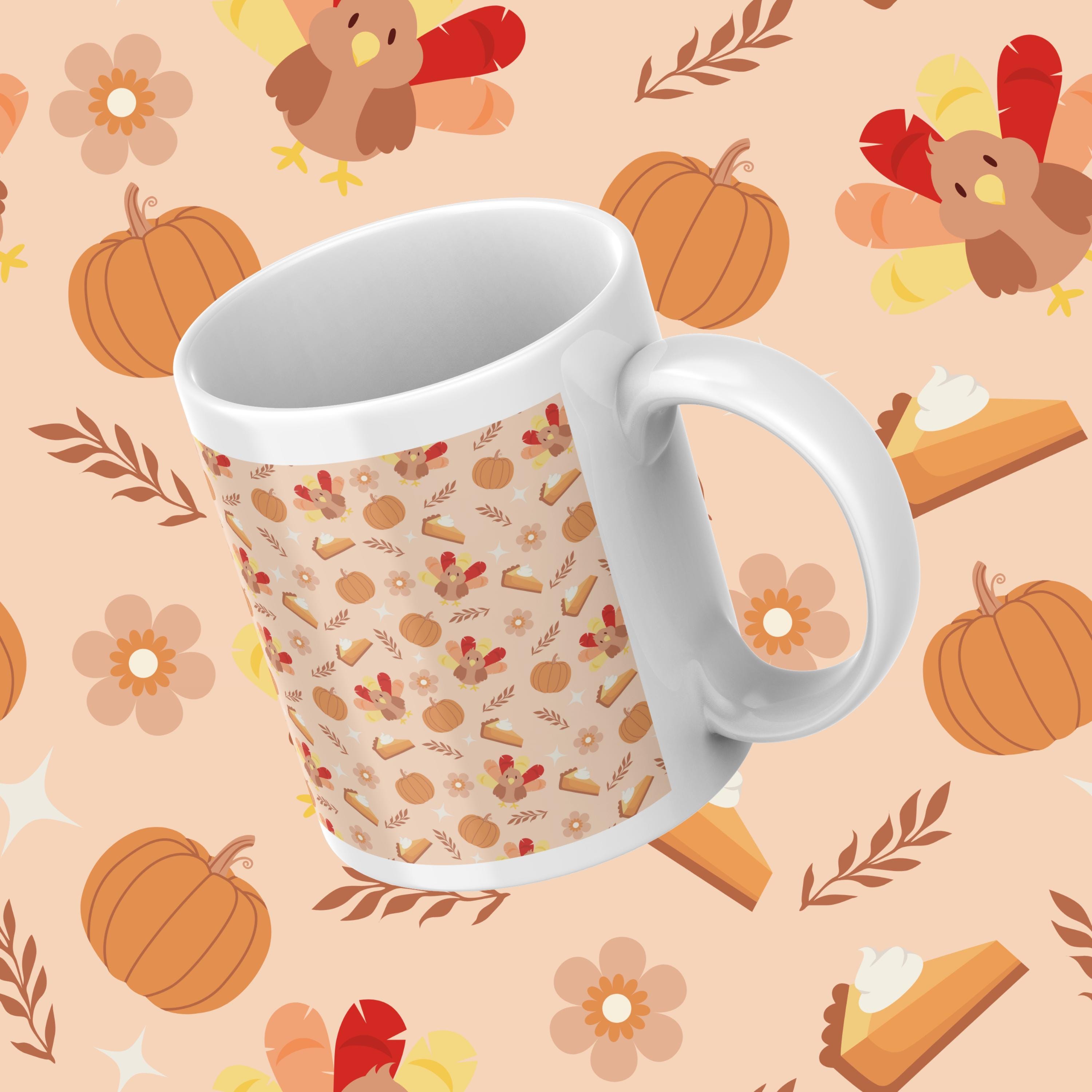 Thanksgiving Turkey Digital Seamless Pattern, Commercial Use, Pie ...