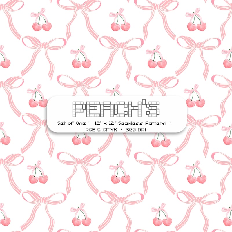 Cherry Bow Wallpaper - Etsy