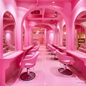 30 Elegant Pink Hair Salon Stock Image Collection for Commercial Use ...