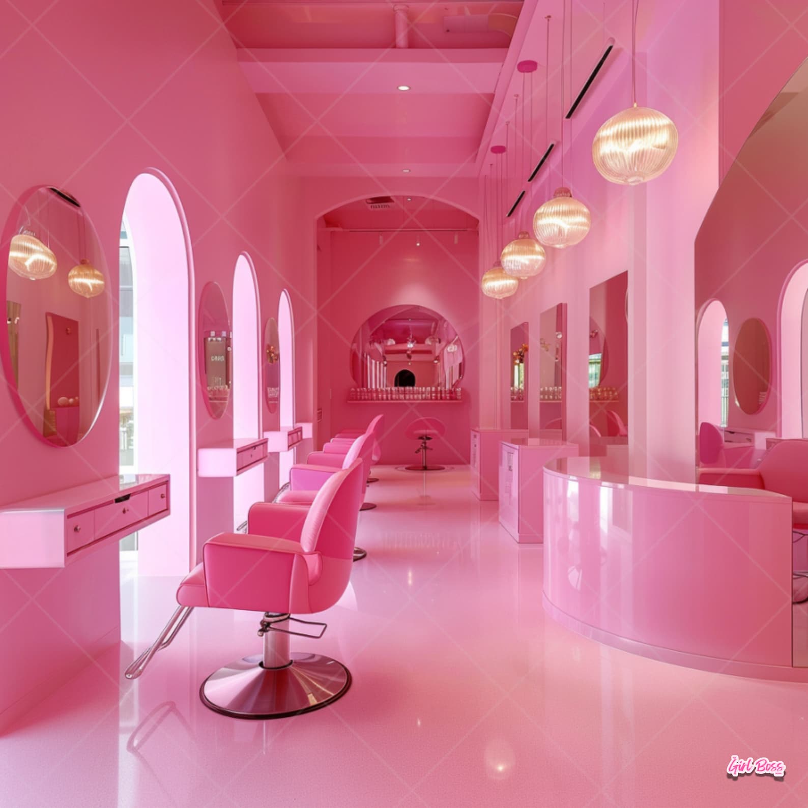 30 Elegant Pink Hair Salon Stock Image Collection for Commercial Use ...