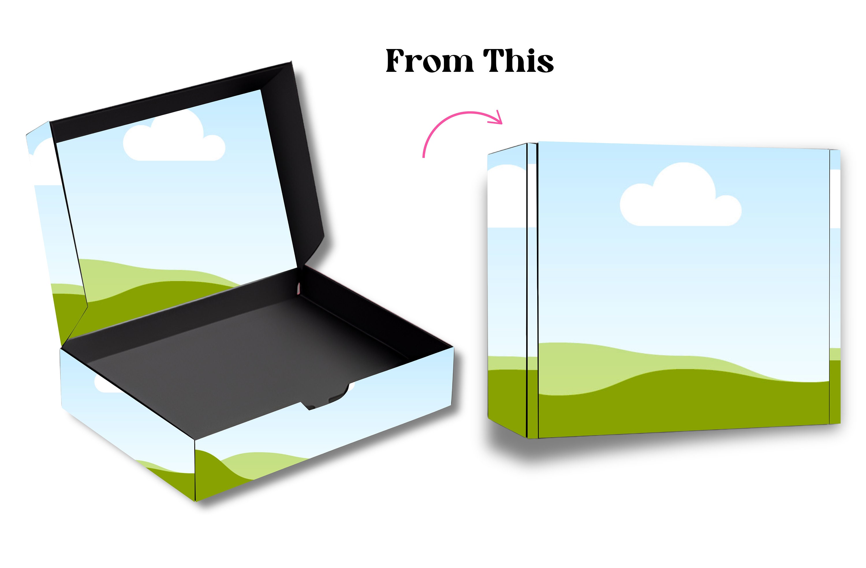 Editable Canva Hair Box Mockup With Customizable Frames | Perfect for ...