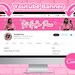 Pink Youtube Branding Kit Youtube Banner Youtube Intro - Etsy UK