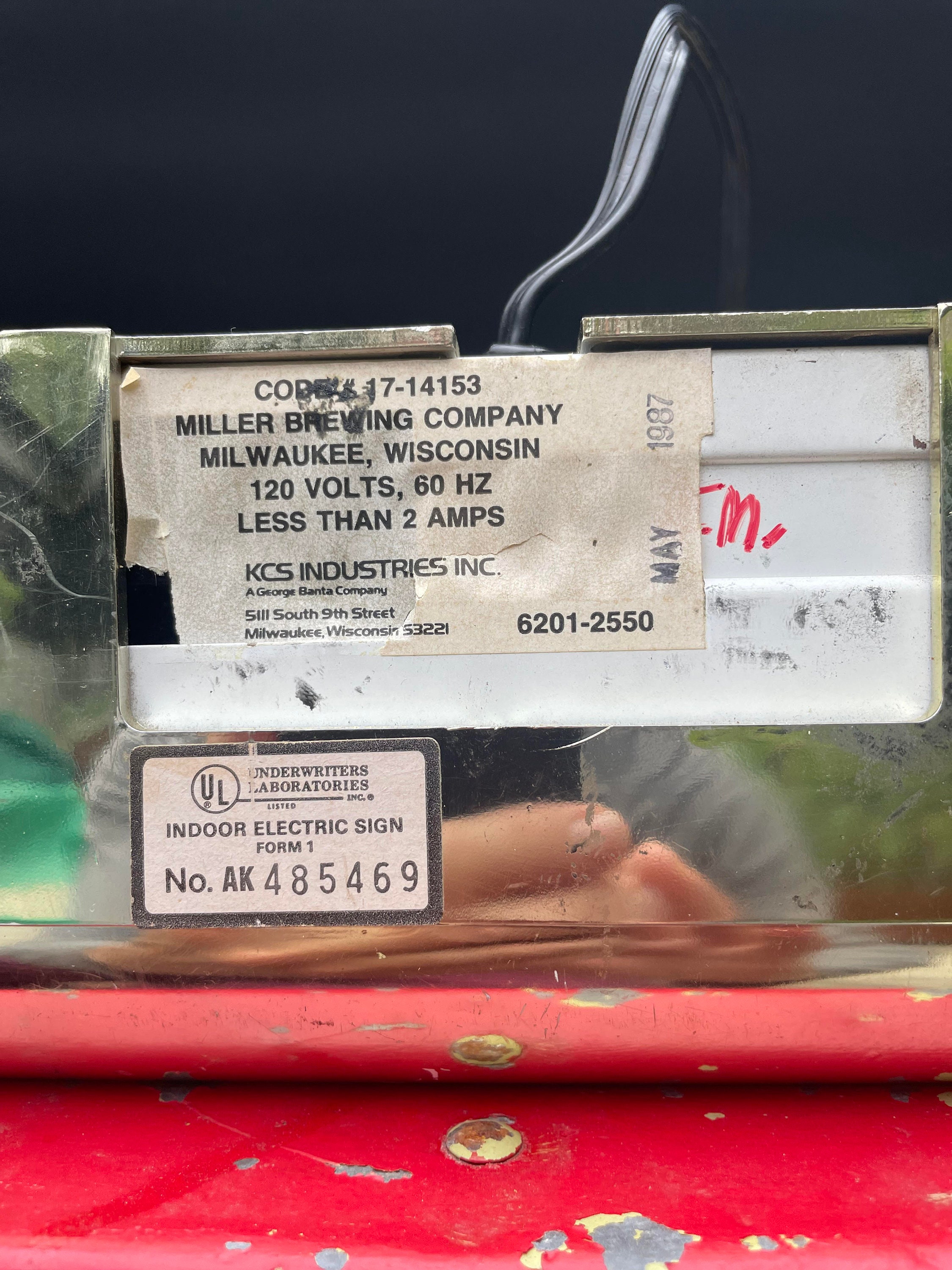 Lighted Miller Genuine Draft Beer Sign ~ Bar, Man Cave, 11" X 12" X 5 ...