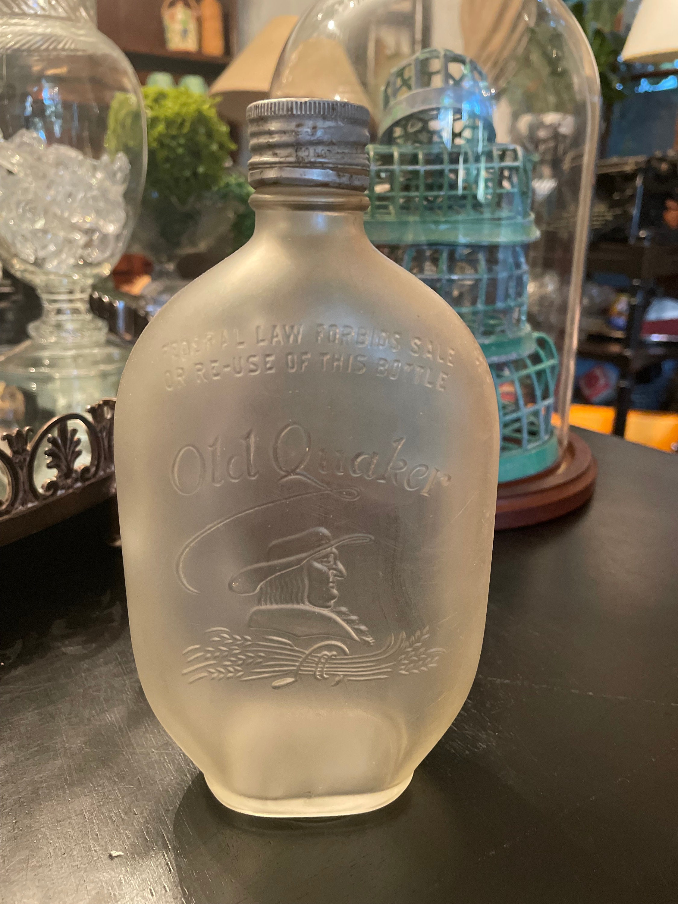 1930s Quaker Bottle With Original Lid, 1930s Collectible Bottle, Rare ...