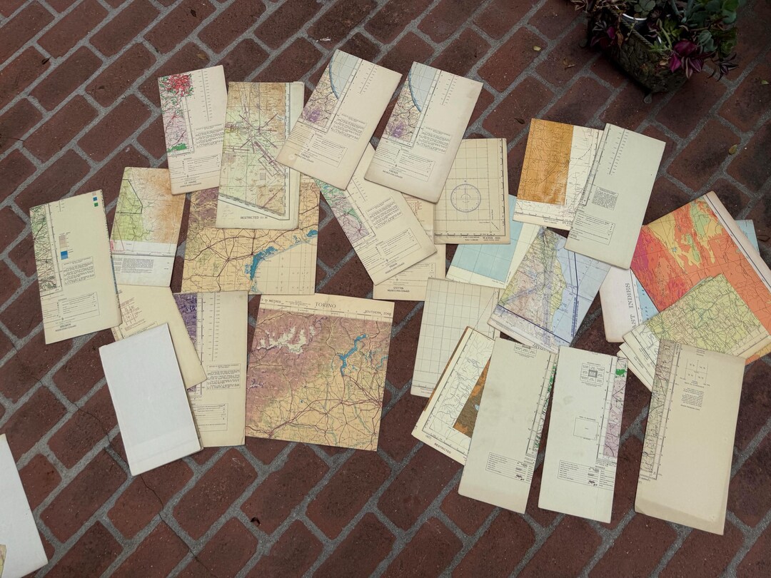 WW2 Maps Lot of 34 Restricted Sectional Aeronautical Charts WW2 1940s ...