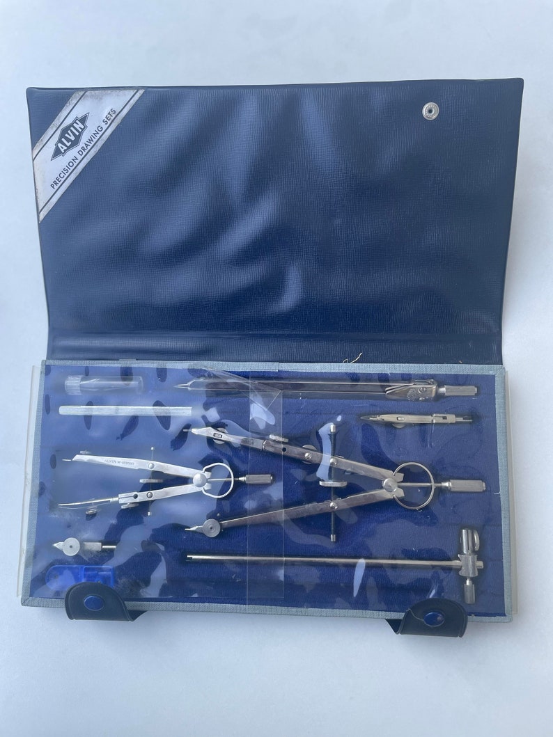 VTG Alvin Precision Drawing Instrument Complete Set Drafting - Etsy