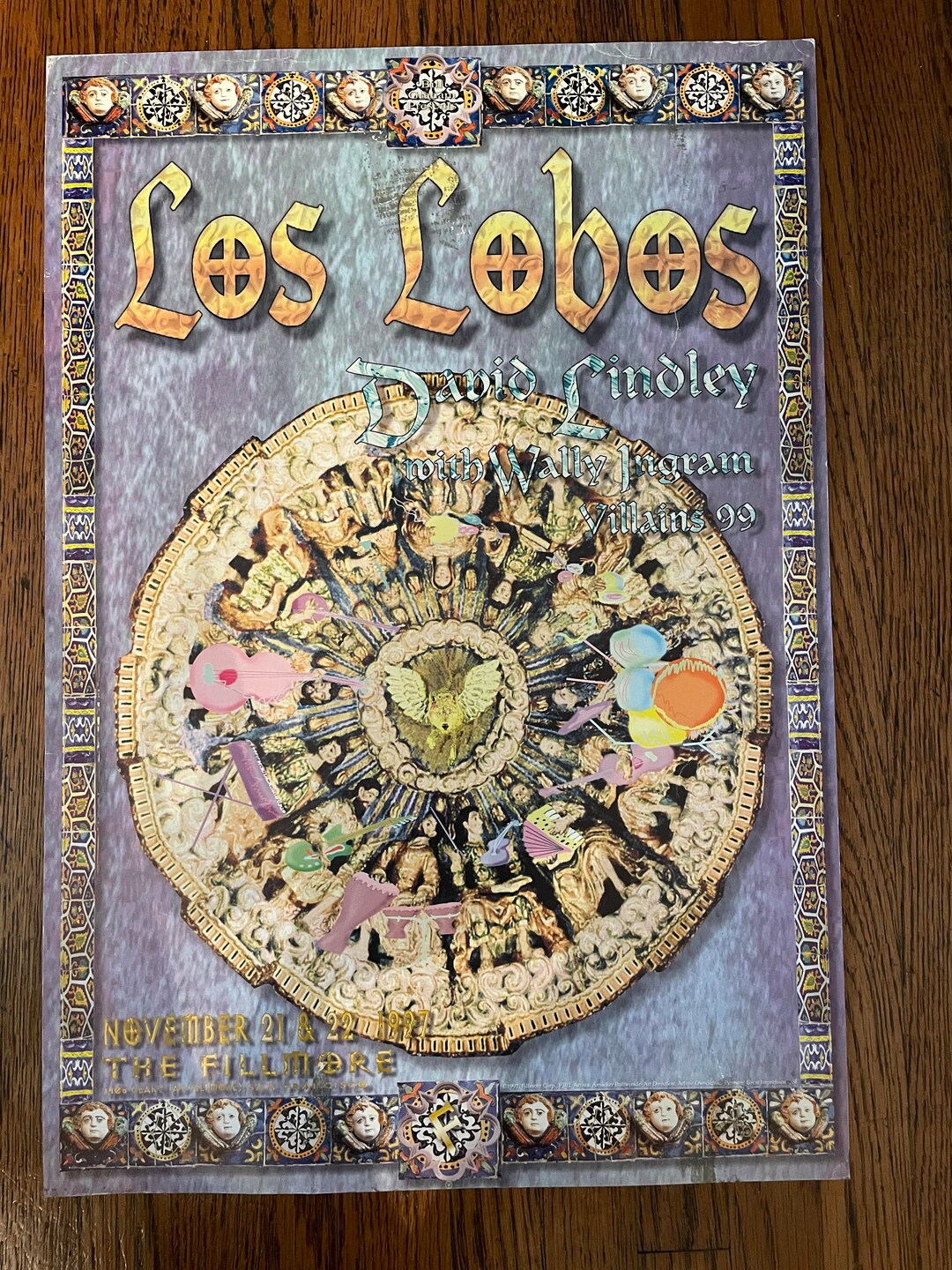 Vintage Original Los Lobos & David Lindley Bill Graham Poster Nov 1997 ...