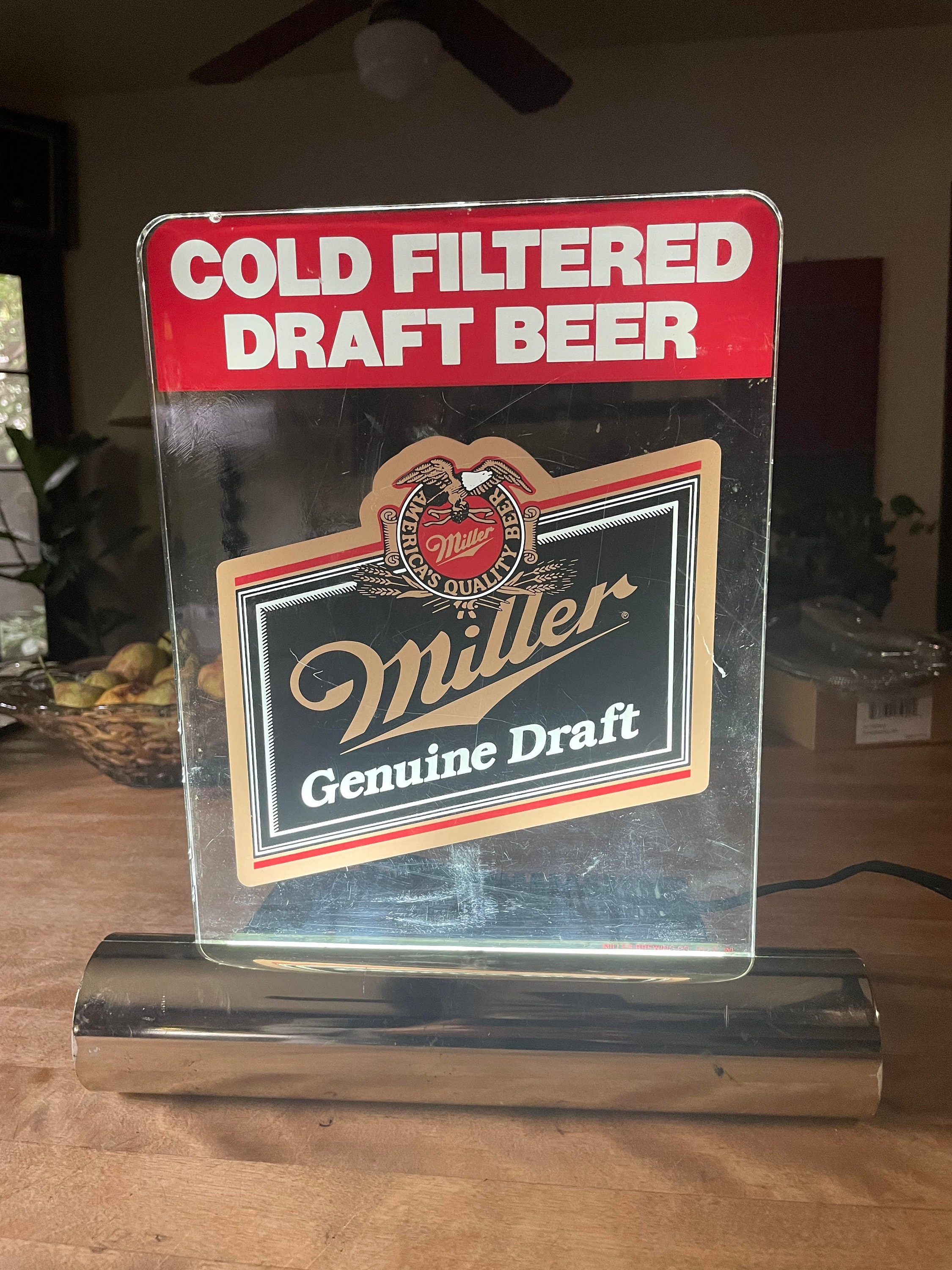 Lighted Miller Genuine Draft Beer Sign Bar Man Cave - Etsy