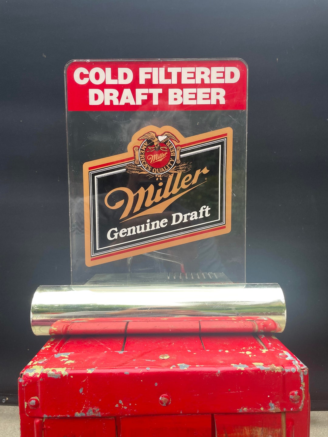 Lighted Miller Genuine Draft Beer Sign ~ Bar, Man Cave, 11" X 12" X 5 ...