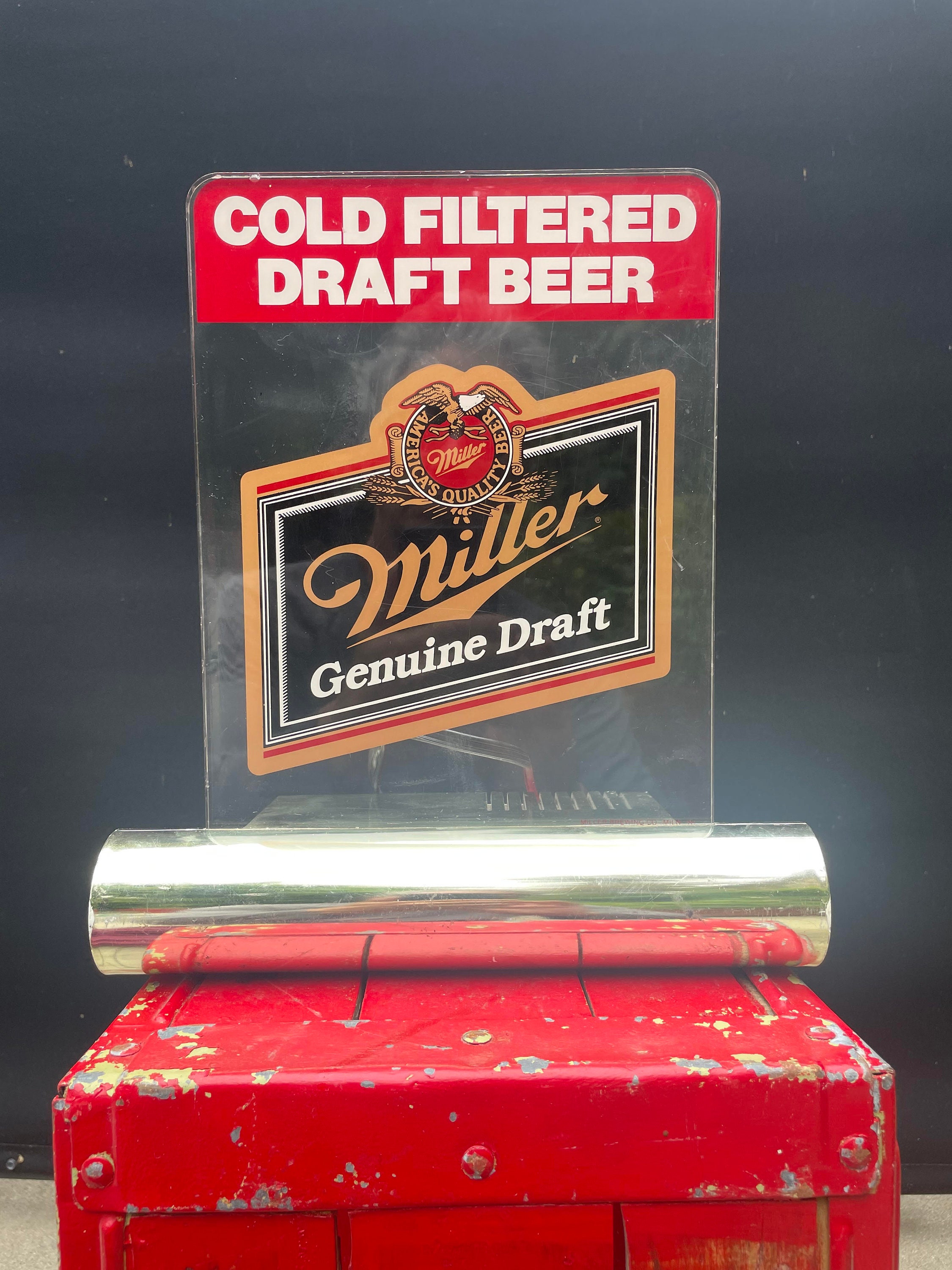 Lighted Miller Genuine Draft Beer Sign Bar, Man Cave, 11 X 12 X 5 - Etsy