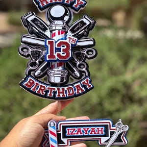 Barber Themed Cake Topper - Etsy