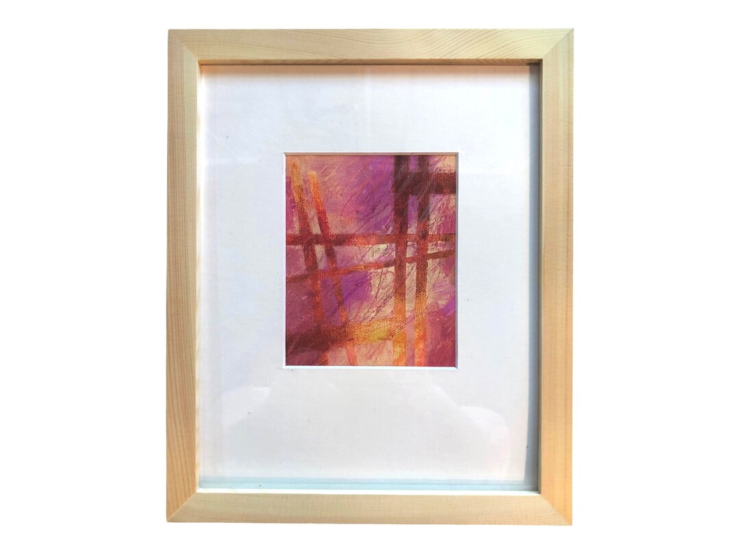 Small Pink Painting Original Wall Art, Abstract Art Framed, Pink Wall ...